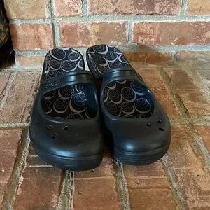 CROCS | Shoes | Crocs Frances Black Mary Jane Wedge Clogs | Poshmark